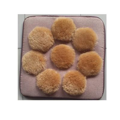 China Real Sheepskin Seat Pad Square Sofa Cushions Customized for sale