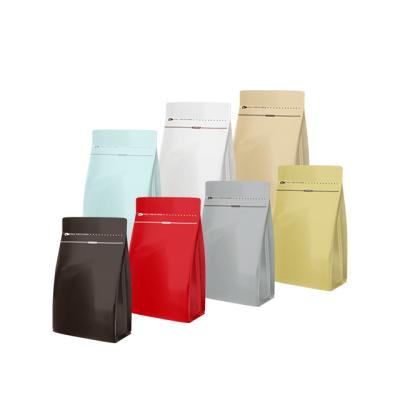 China In Stock Reusable Coffee Bean Packing Flat Bottom Pouch 500g 1kg Aluminum Foil Pouch Coffee Tea Bag for sale