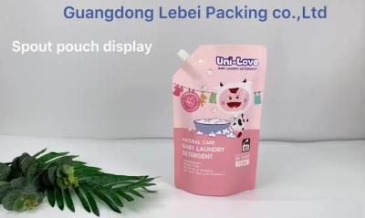 China Custom Refillable Plastic Packaging Shampoo Spout Pouch Eco Friendly Liquid Packaging Bag Spout Bags for sale