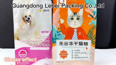 China Hot Sale Custom Print Flat Bottom Pouch Printing Plastic Bags Mylar bags With Zipper For Pet Food Packaging Bag for sale