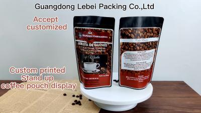 China High Quality Food Grade Stand Up Pouch Peanut Nuts Cookie Grain Tea Food Packaging Bags Zipper Coffee Bean Pouch for sale
