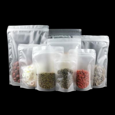 China Frosted Custom Peanut Nuts Grain Tea Ziplock Bags Recyclable Food Packaging Bags Zipper Stand Up Pouch for sale