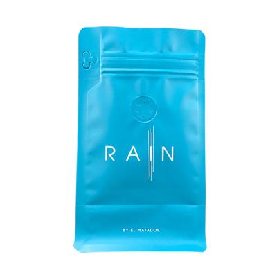 China 100% food grade resealable flat bottom bags with zipper pack coffee with valve for sale
