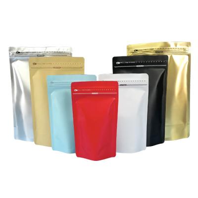 China Laminated Aluminum Foil Zipper Lock Bag Stand Up Pouch Coffee Bean Packaging Bag for sale