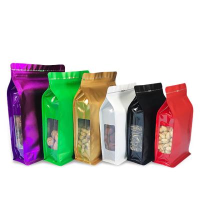 China 12oz coffee bag 250g 500g 1kg packaging for coffee bags flat bottom plastic coffee bag black with zipper for sale