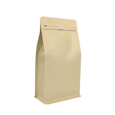 China Flat Bottom Pouch Aluminum Foil With Valve Coffee Powder Coffee Bean Package Bags for sale