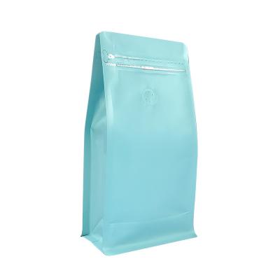 China Wholesale Flat Bottom Pouch With Valve Aluminum Foil  Coffee Bean Package Bags for sale