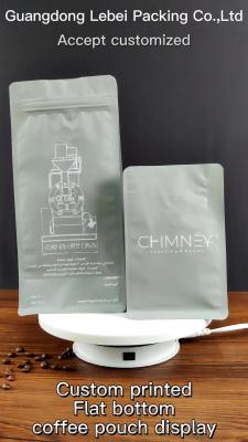 China Superior Quality Custom Print Aluminum Foil Pouch Flat Bottom Pouch Ziplock With Valve Plastic Bag Coffee Tea Bag for sale