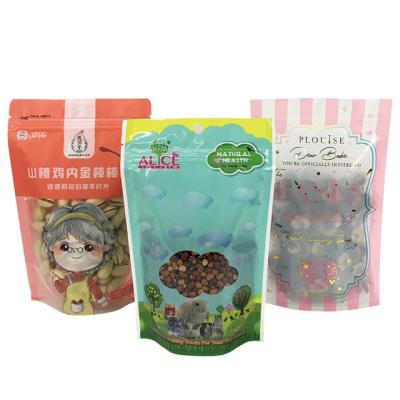China Plastic Bags Zipper Lock stand up pouch With Hole For Snack Candy Packaging Bag for sale