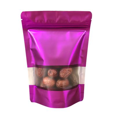 China Resealable Aluminium Foil Plastic Matte Stand Up Pouches Bag with Zipper For Food Packaging for sale