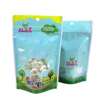 China Custom Print Zip Lock With Clear Window  Stand Up Pouches Food Packaging for sale