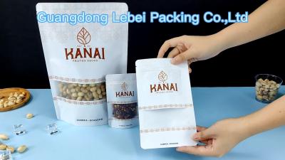 China 100g 250g 500g Color Optional Food Packing Stand Up Pouch With Window Ziplock For Snack Nuts Custom Print Logo Paper Kraft Bag for sale