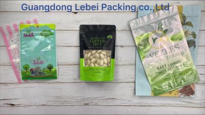 China Food Grade Plastic Bag Stand Up Pouches With Window For Snack Candy Packaging Zipper Bag for sale