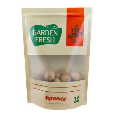 China Hot Sale Stand Up Pouch Paper Bag For Snack Zipper Standing Pouch Dry Fruit Food Packaging for sale