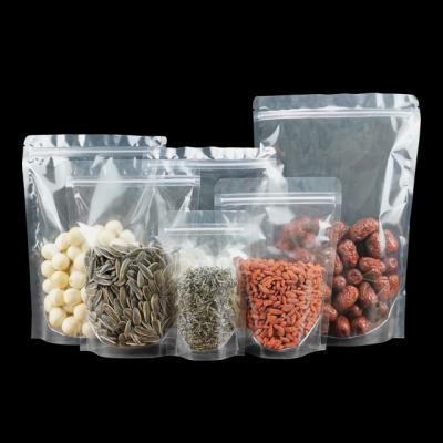 China Custom packaging zipper stand up pouch bag transparent packaging bag for dry food for sale
