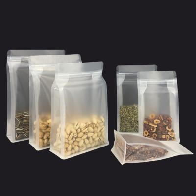 China Custom plastic bags matte finish stand up pouch flat bottom food packaging bag for dried food for sale