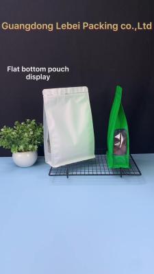 China Food Grade Flat Bottom Bags Zip Top Aluminum Foil For Food Packaging Bag for sale