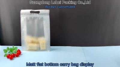 China Food Grade Matt Flat Bottom Pouch With  Zipper For Food Snack Candy Cookie Packaging Bag for sale