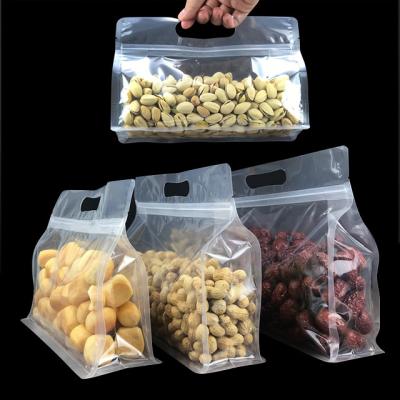 China Hot Sale Plastic Zipper Bag Resealable Flat Bottom Bag For Dry Food for sale