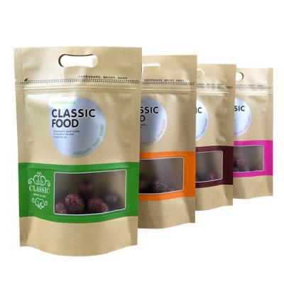 China Economical Custom Design Biodegradable Bottom Pouches Kraft Paper Pouch For Food for sale