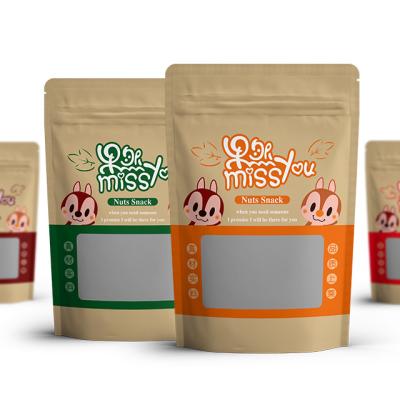 China Chinese food packaging recyclable stand up pouch with zipper for snack packaging bag for sale
