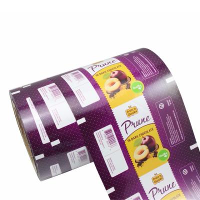 China Wholesale Custom Printed Food Packing Film Plastic Bopp Aluminum Foil Film For Chocolate Snack Food Grade Roll Film for sale