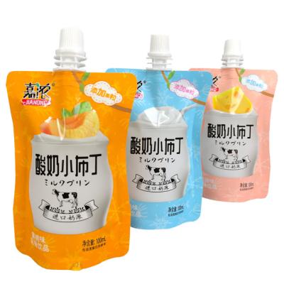 China Custom Printed Zipper Lock Drink Reusable Food Spout Pouch Plastic Liquid Stand Up Pouch With Spout for sale