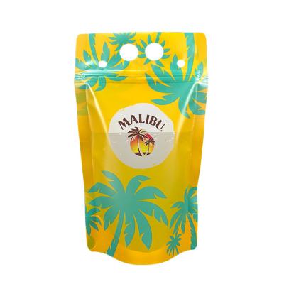 China Wholesale Custom Printed Food Grade Plastic Liquid Pouch Spout Pouch For Fruit Juice Lemon Tea Liquid Packaging Bag for sale