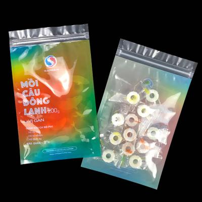 China wholesale zipper lock bag plastic bags transparent 3 side seal bag for food for sale