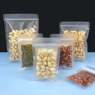 China custom packaging frosted zip lock bag 3 side seal packaging bags for dry food for sale