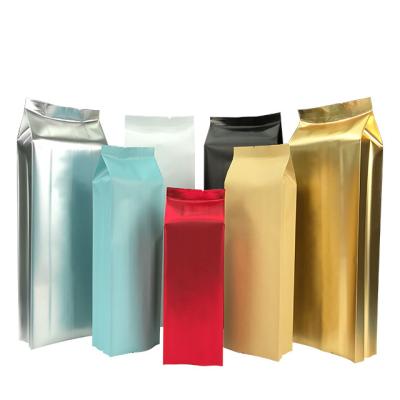 China Hot Sale 500g 1kg Heat Sealing Back Side Seal Pouch And Valve Aluminum Foil Kraft Paper Bag Coffee Bean Bags for sale