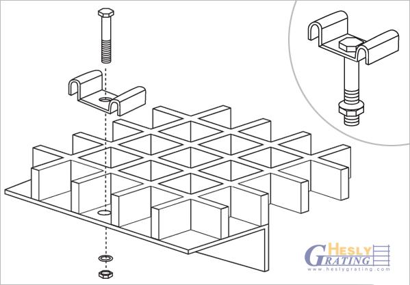 Saddle Clip for FRP Grating