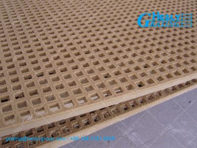 China 38mm thickness Mini Mesh Molded GRP Grating | Gritted Surface | Moulded Grating - HeslyGrating, China factory sales for sale