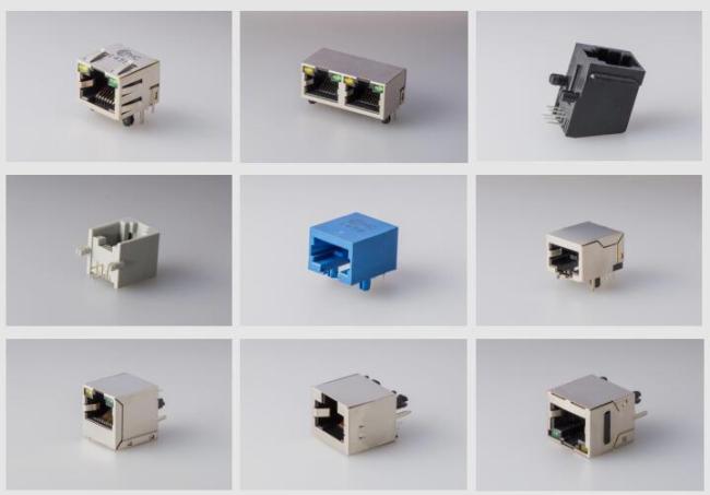 Network Switch Single Port RJ45 Female Jack Connector Tab Up Without Transformer