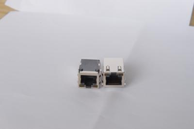 China Black Led Lighted Female Connector SMD RJ45 Jack 8p8c Modular High Temp Housing for sale