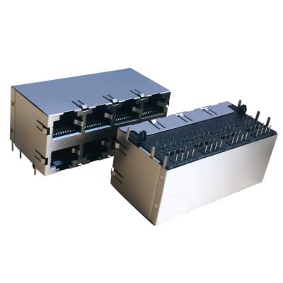 Cina Fermaglio magnetico integrato RJ45 con il porto del dito 2x4 di EMI del LED in vendita