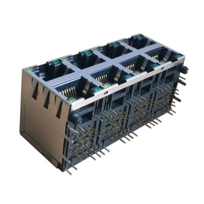 Cina Fermaglio magnetico integrato RJ45 con il porto del dito 2x4 di EMI del LED in vendita