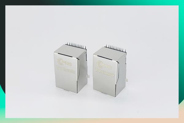7498210220A ετικέττα επάνω στο συνδετήρα SMT RJ45 για το σημείο εισόδου rmt-462a-12f6-GY