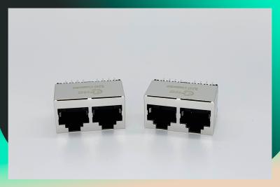 Cina vassoio dell'istantaneo dell'oro del porto 1x2 RJ45 Jack dei connettori modulari magnetici di Ethernet di 125VAC multi in vendita