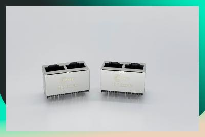 Cina vassoio dell'istantaneo dell'oro del porto 1x2 RJ45 Jack dei connettori modulari magnetici di Ethernet di 125VAC multi in vendita