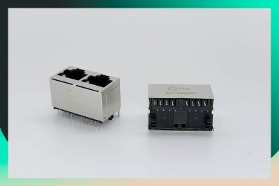 Cina vassoio dell'istantaneo dell'oro del porto 1x2 RJ45 Jack dei connettori modulari magnetici di Ethernet di 125VAC multi in vendita
