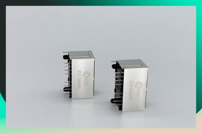 Cina vassoio dell'istantaneo dell'oro del porto 1x2 RJ45 Jack dei connettori modulari magnetici di Ethernet di 125VAC multi in vendita