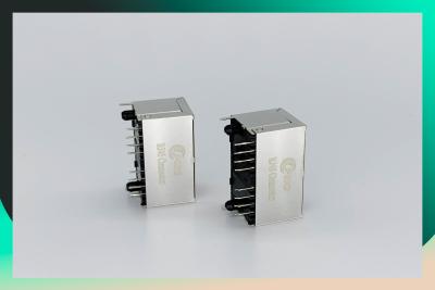Cina vassoio dell'istantaneo dell'oro del porto 1x2 RJ45 Jack dei connettori modulari magnetici di Ethernet di 125VAC multi in vendita