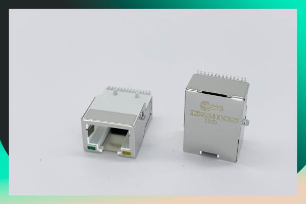 SMT RJ45 Connector 1x1 Tab-Down 10 / 100Base-T MIC26023-5134W-LF3 PHCONN