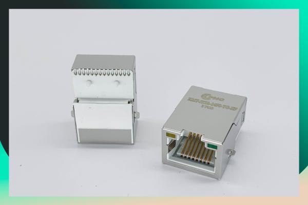 SMT RJ45 Connector 1x1 Tab-Down 10 / 100Base-T MIC26023-5134W-LF3 PHCONN