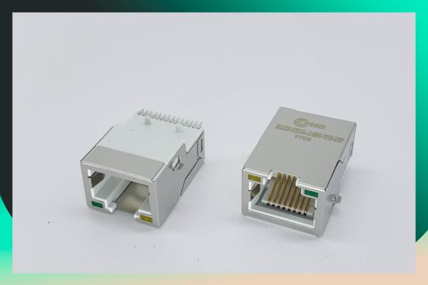SMT RJ45 Connector 1x1 Tab-Down 10 / 100Base-T MIC26023-5134W-LF3 PHCONN
