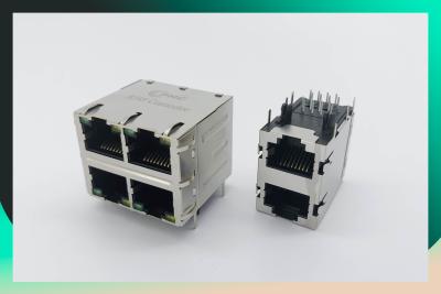 Cina Ethernet schermata porto Jack di PHC 2X2 8P8C RJ45 in vendita