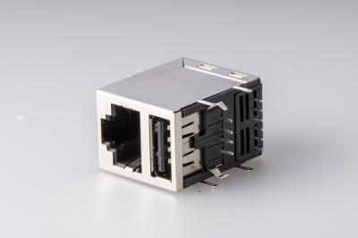 Κίνα Ο ενιαίος λιμένας RJ45 + η ετικέττα θηλυκών συνδετήρων USB επάνω με 10/100/1000 βασίζουν το μετασχηματιστή προς πώληση