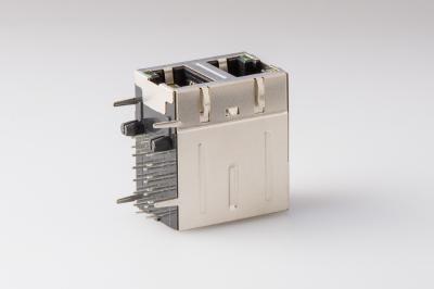 China RJ45 Connector Jack RJ 2P Filter With LED And Shield RMA-065BC-20F6-YG for sale