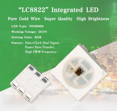 China APA102 Super LED Chip Replacement Product LC8822 Pixel Chip for sale